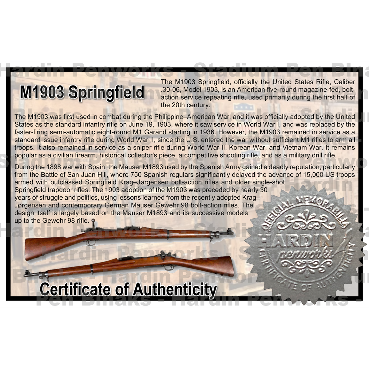 M1903 Springfield Wooden Stock – Stadium Pen Blanks